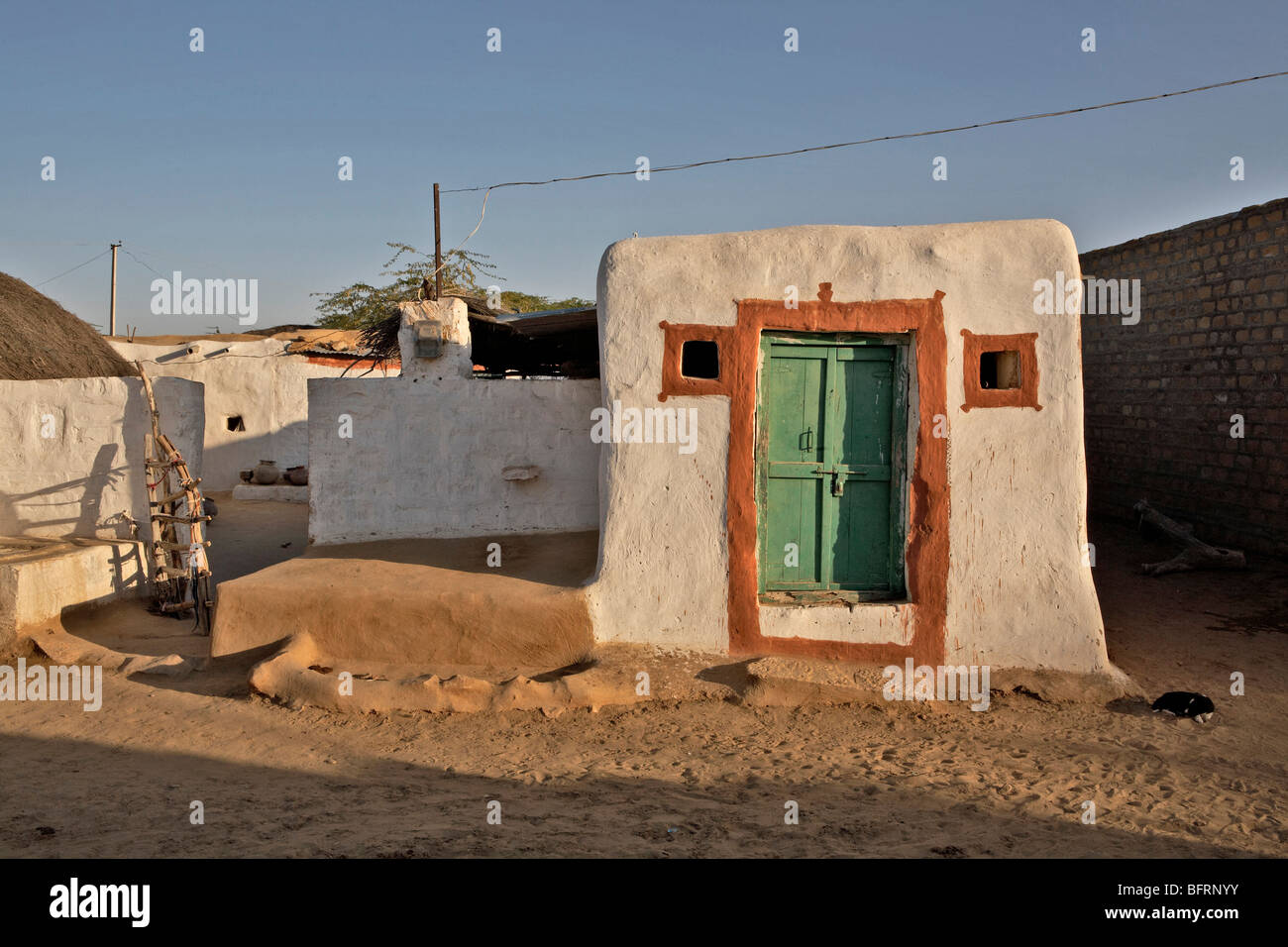 Traditional House Khuri near Jaisalmer Rajasthan India Stock Photo - Alamy