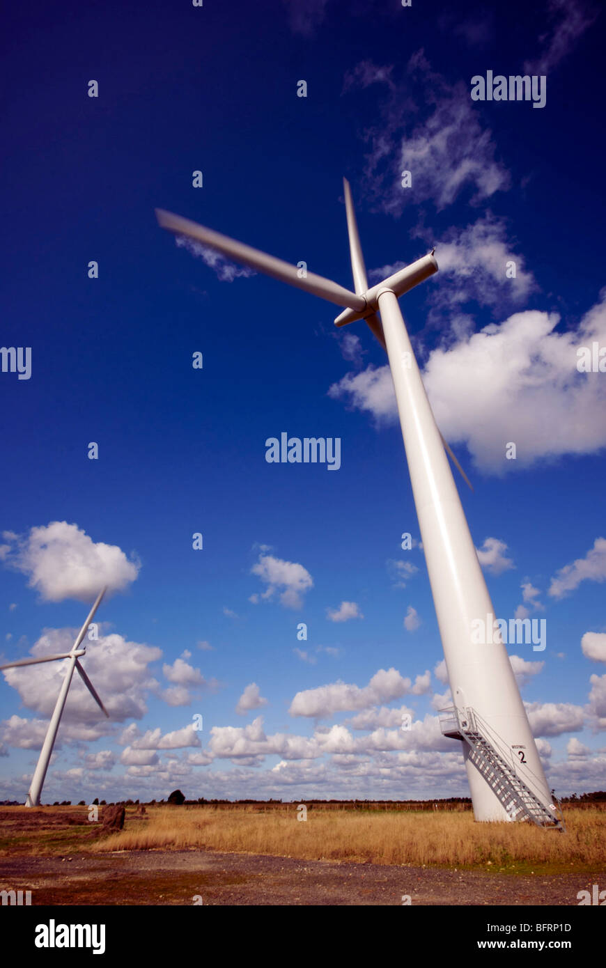 West Mill Wind Turbines Watchfield Shrivenham Wiltshire UK Stock Photo ...