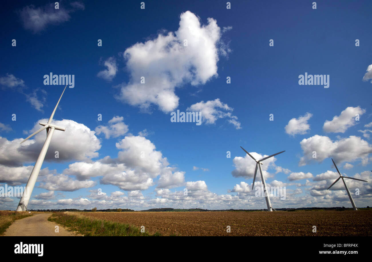 West Mill Wind Turbines Watchfield Shrivenham Wiltshire UK Stock Photo ...