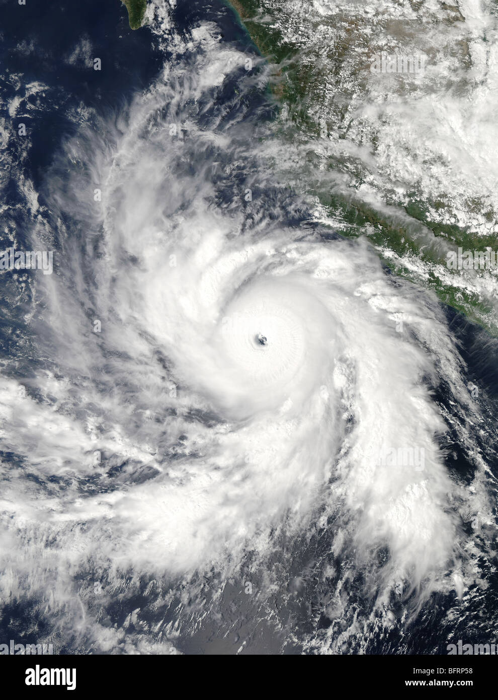 Hurricane Rick hovers over the eastern Pacific Ocean Stock Photo - Alamy