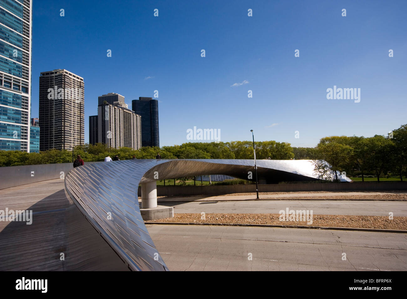 BP Bridge over Columbus Drive in Downtown Chicago Stock Photo - Alamy
