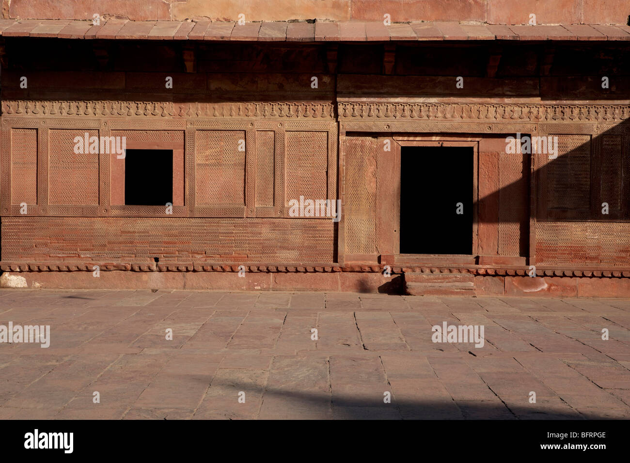 Wall of a Courtyard in Panch Mahal Palace at Fatehpur Sikri Uttar ...