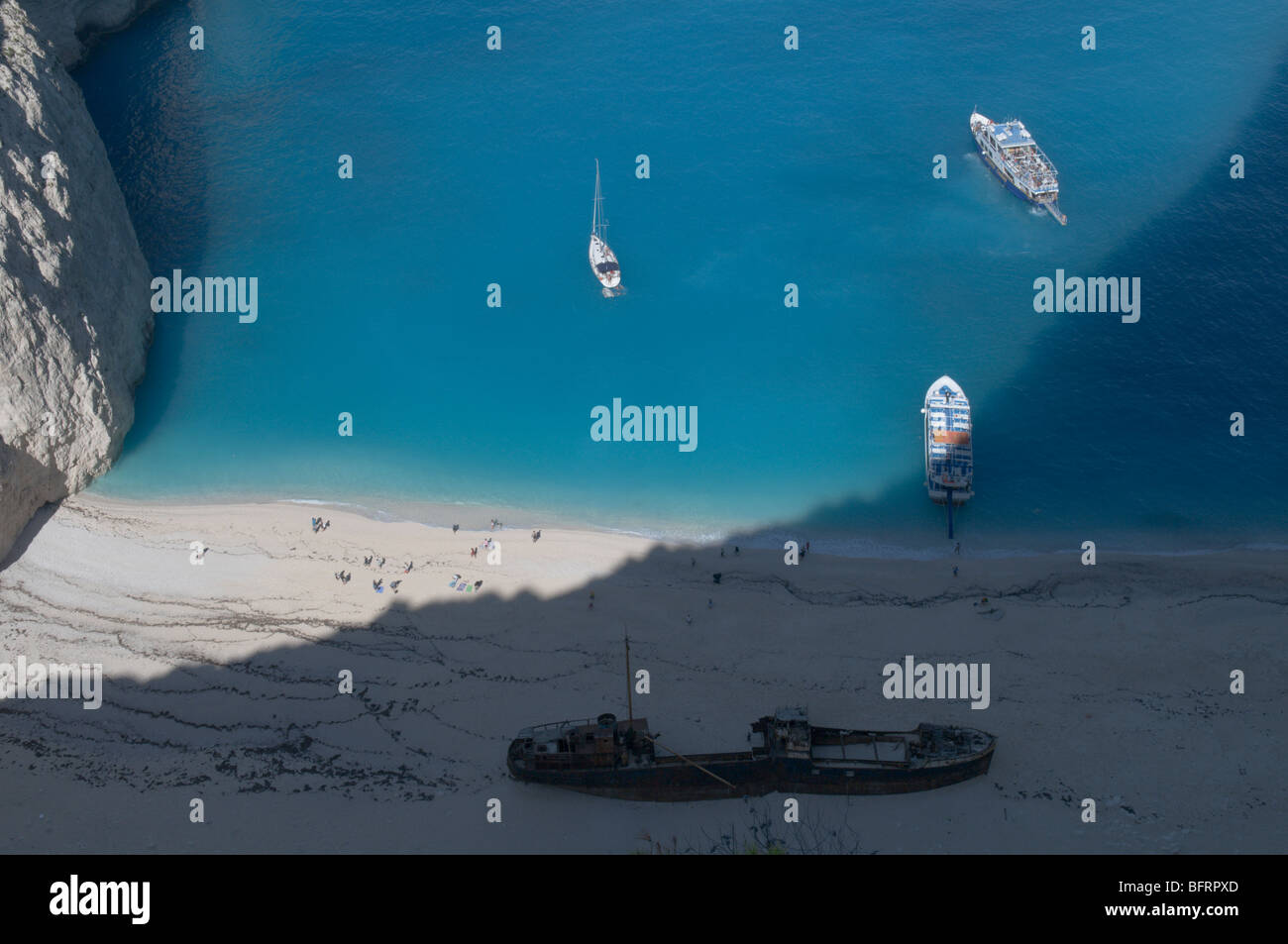 Greece. Zakynthos. Zante. Greek island. October. Smuggler's Cove ...