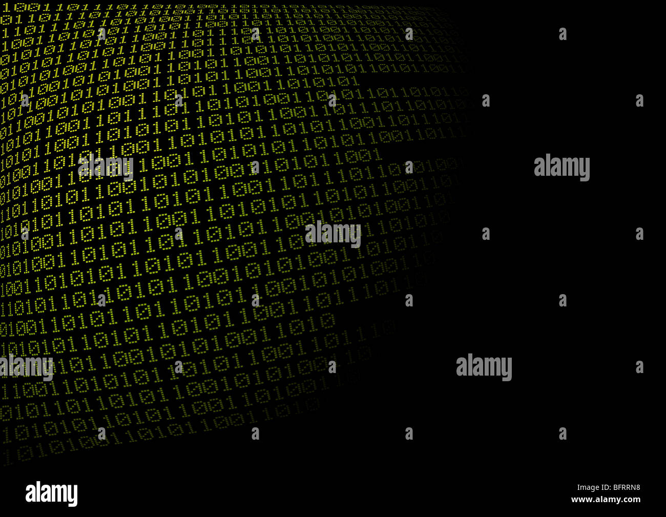 Green binary code with blow up effect Stock Photo - Alamy