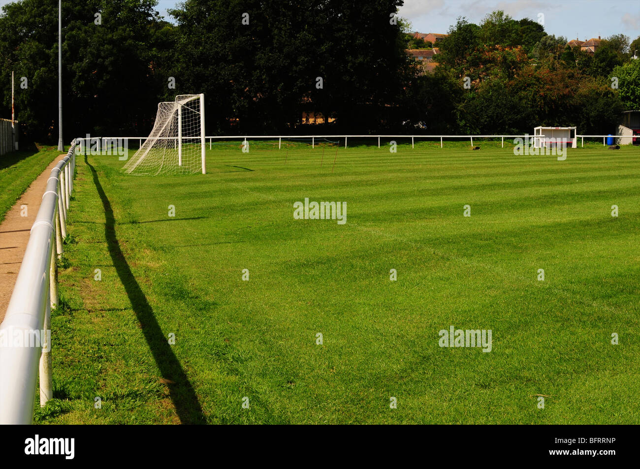 Empty football pitch hi-res stock photography and images - Alamy