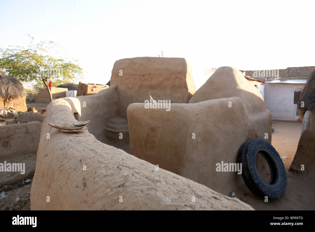 Traditional Village Khuri near Jaisalmer Rajasthan India Stock Photo ...