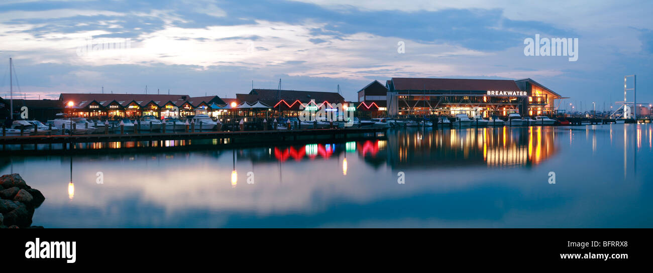 Panorama of Sorrento Hillarys Boat Harbour tourism precinct, Perth ...