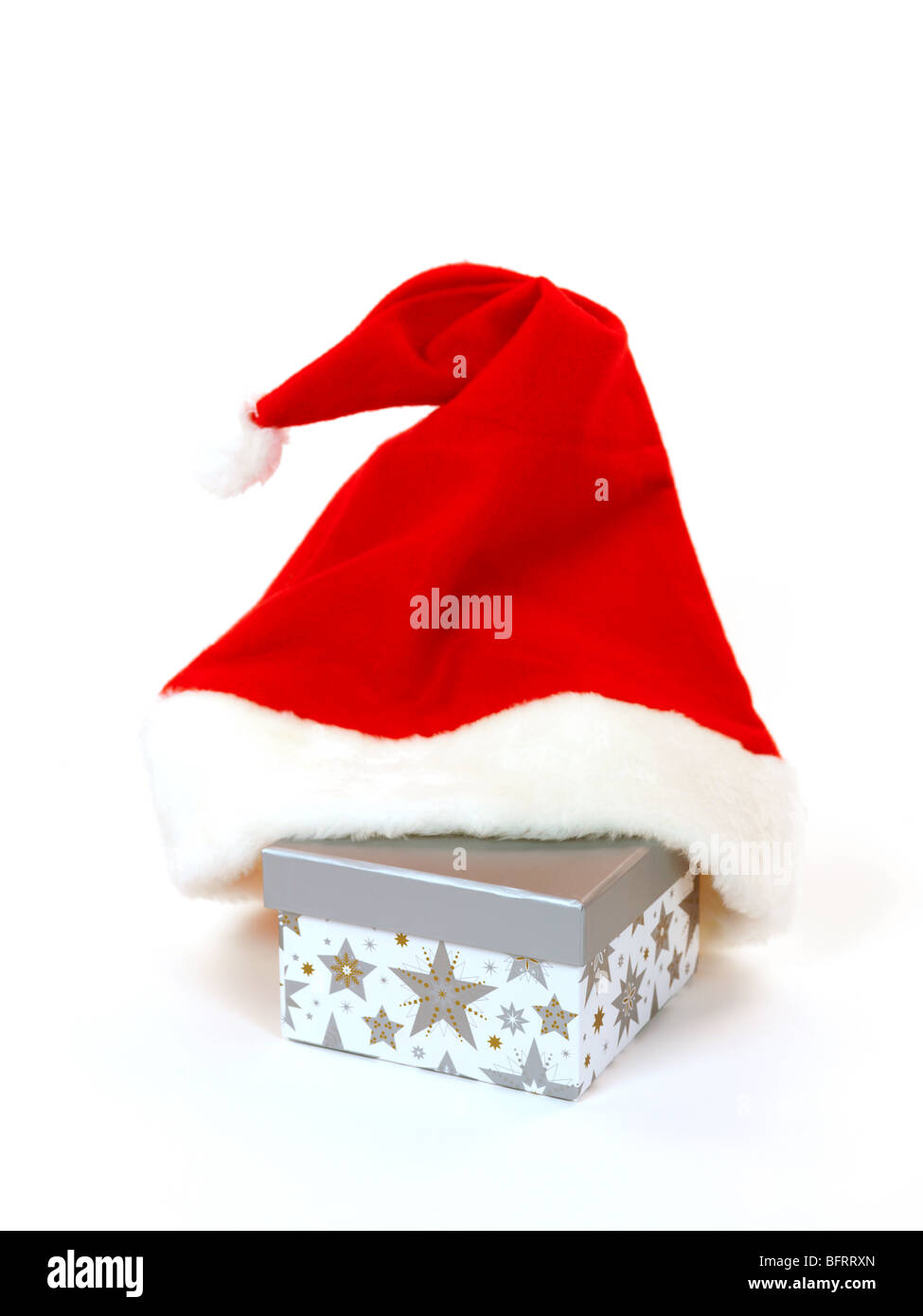 A santa hat isolated against a white background Stock Photo - Alamy