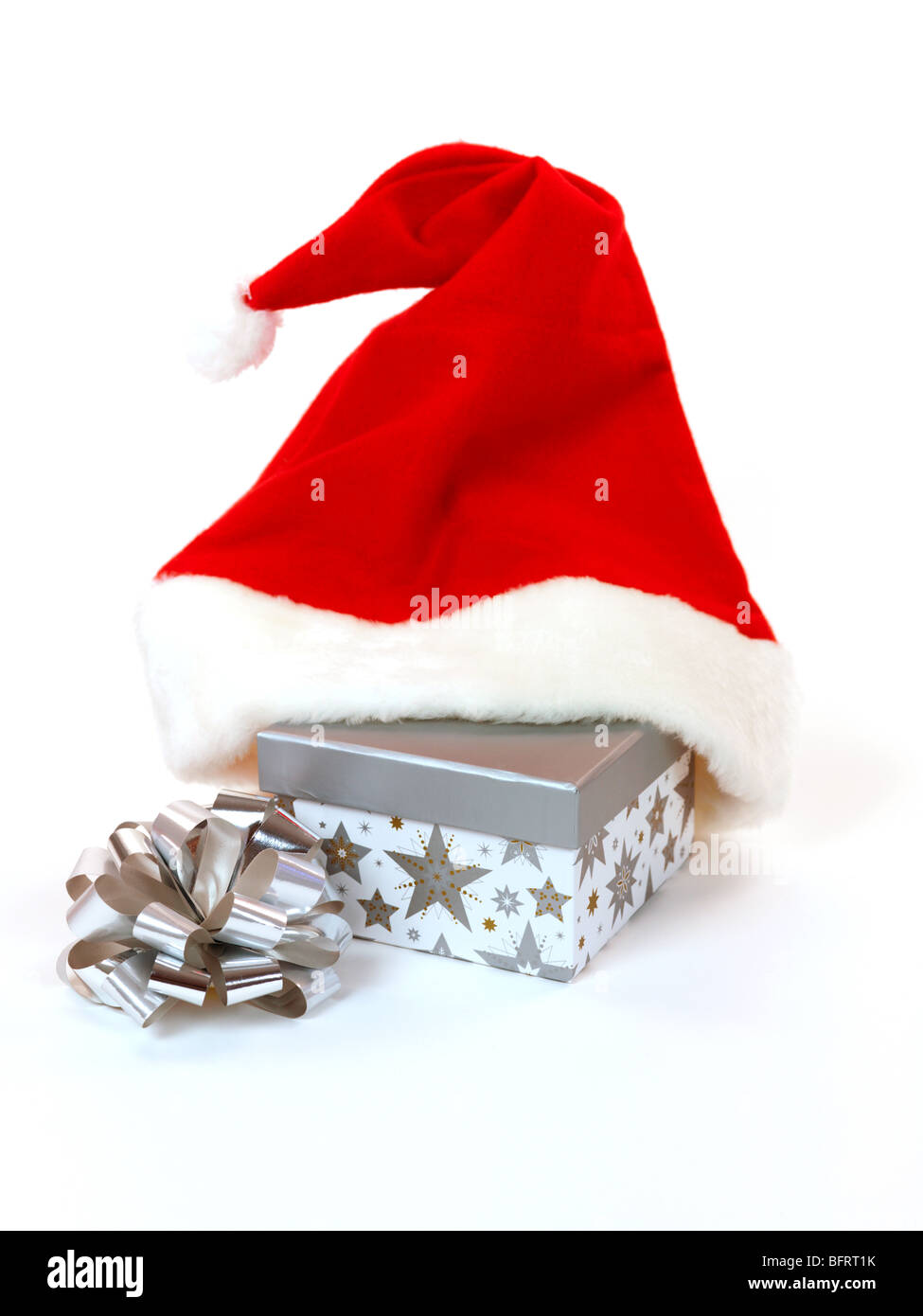 A santa hat isolated against a white background Stock Photo - Alamy