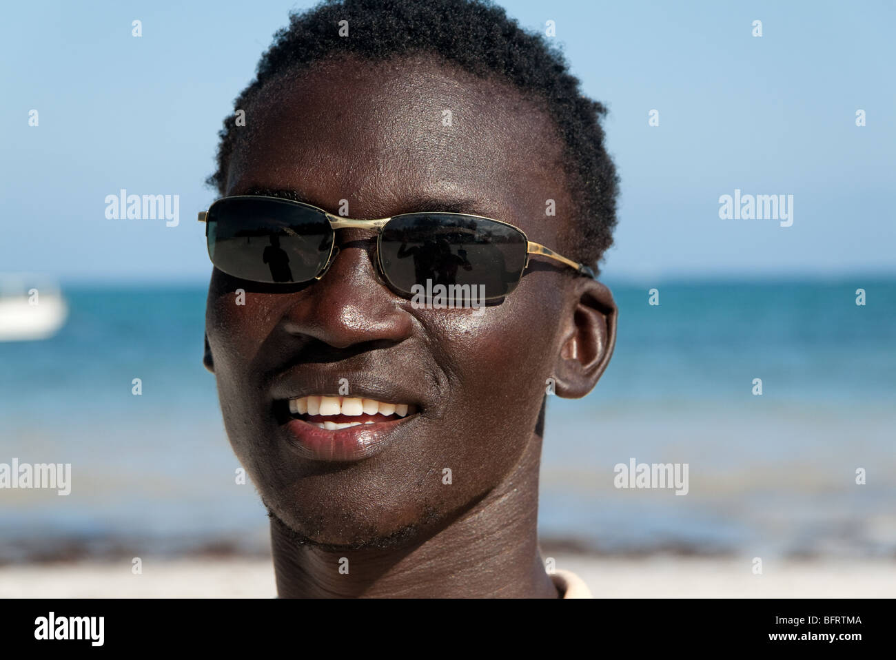 Kenya Mombasa Africa male person man look black african camera long ...