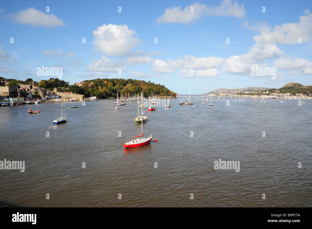 View of the Conwy Estuary Stock Photo - Alamy