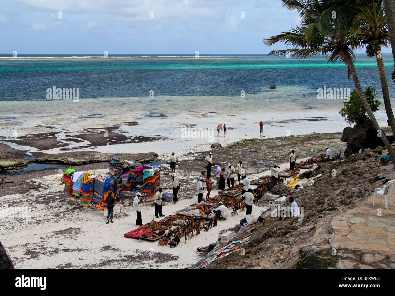 Kenya Mombasa Africa ocean nature sand seashore waves sky coastline sea ...