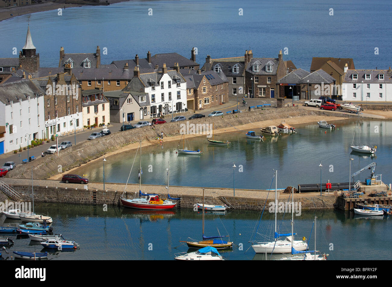 Fishing port harbour, Stonehaven, Aberdeenshire, Scotland, U.k Stock ...