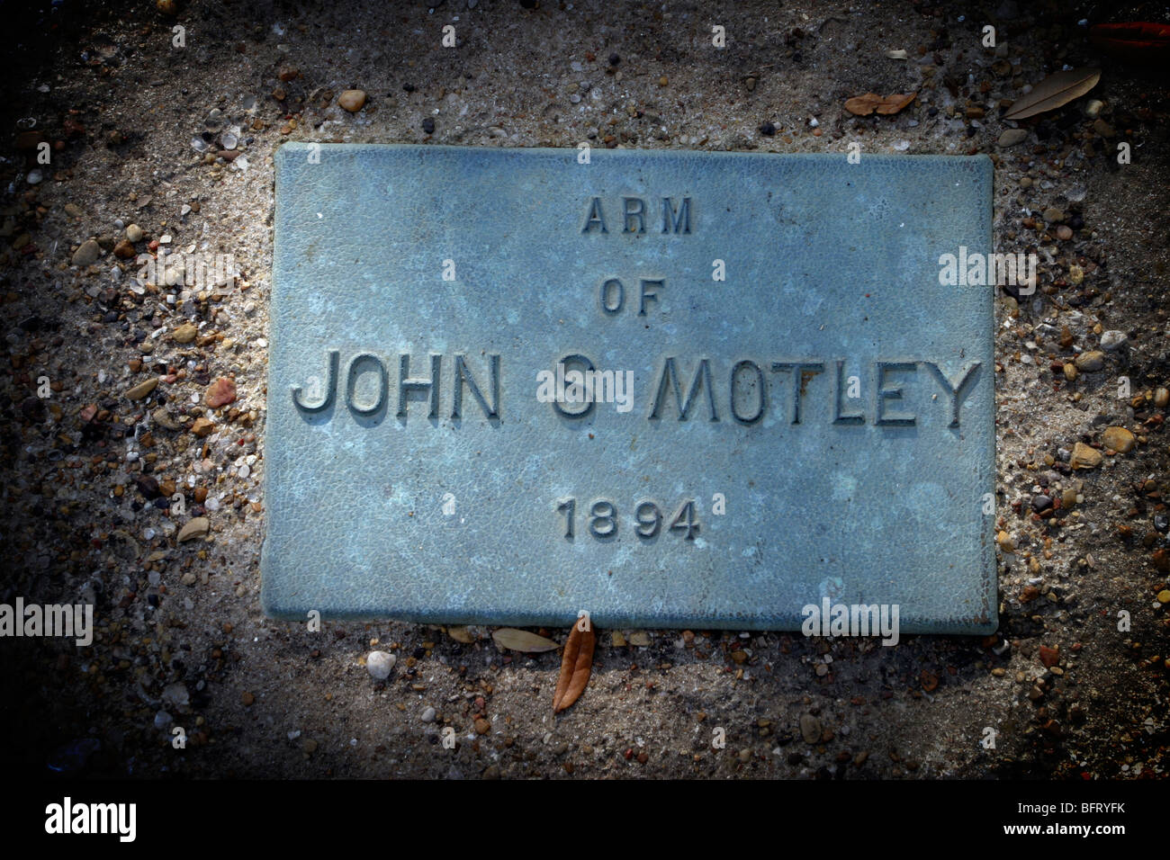 The arm of John S Motley 1894. Grave. Motley Cemetery Dallas Texas USA ...