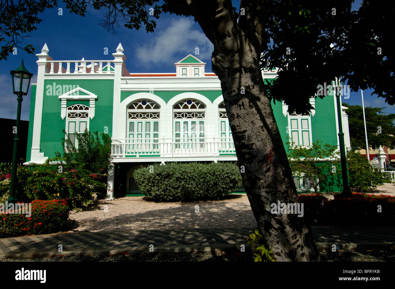 Aruba, colonial building Stock Photo - Alamy