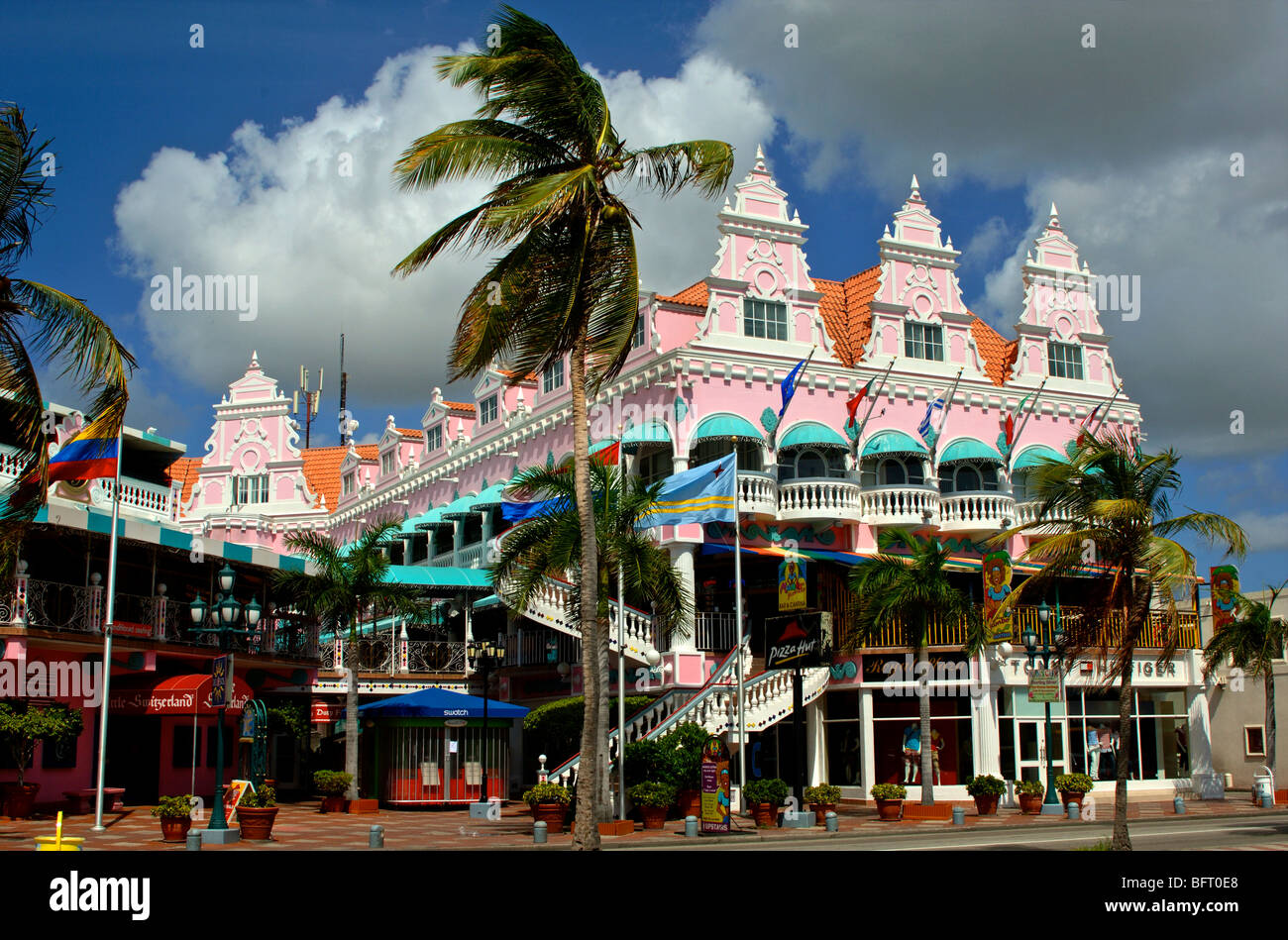Aruba, Oranjestad, royal plaza shopping mall Stock Photo - Alamy