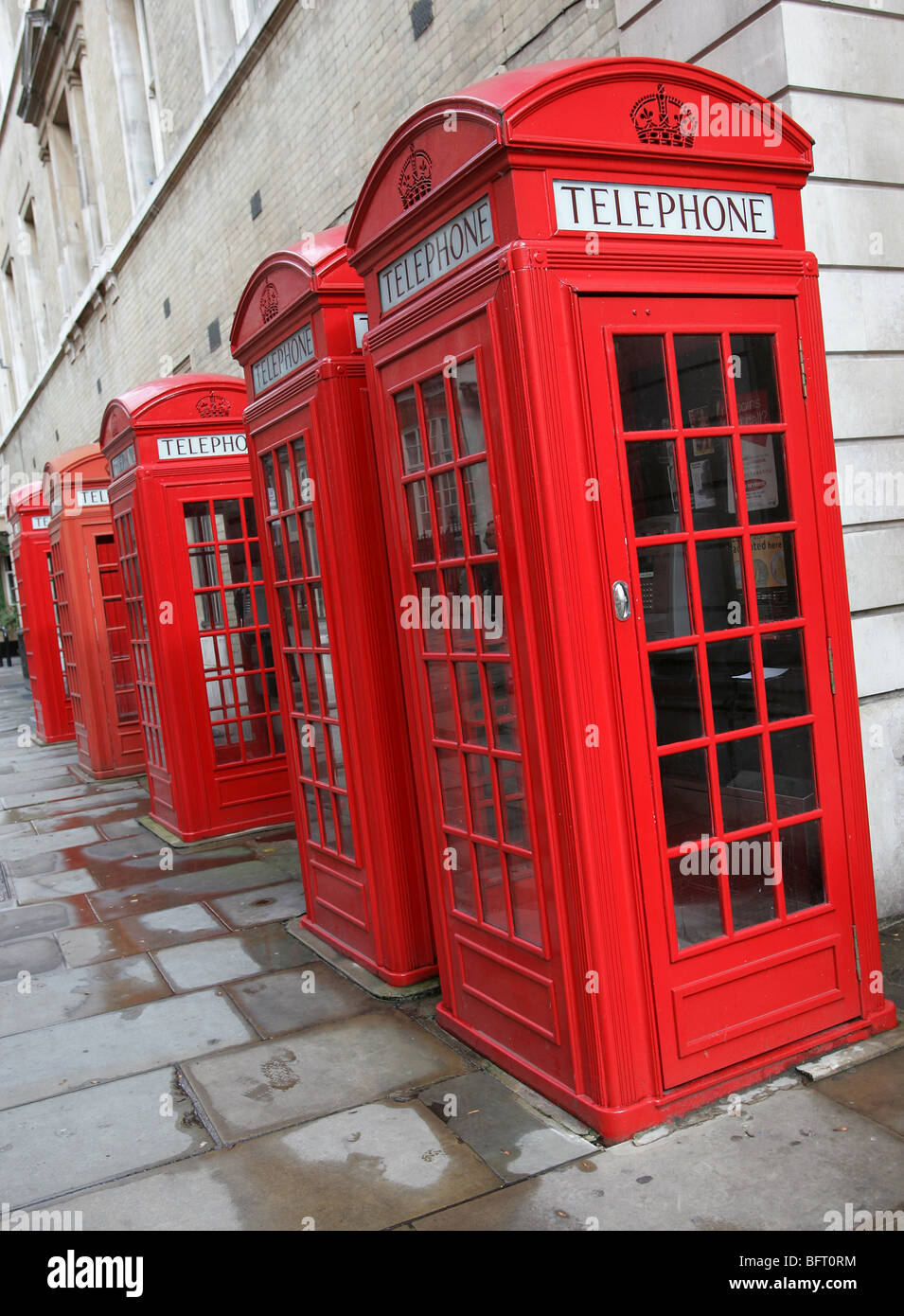 Red telephone boxes, London Stock Photo - Alamy
