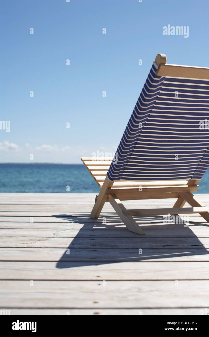 Deck Chair on Deck Stock Photo - Alamy