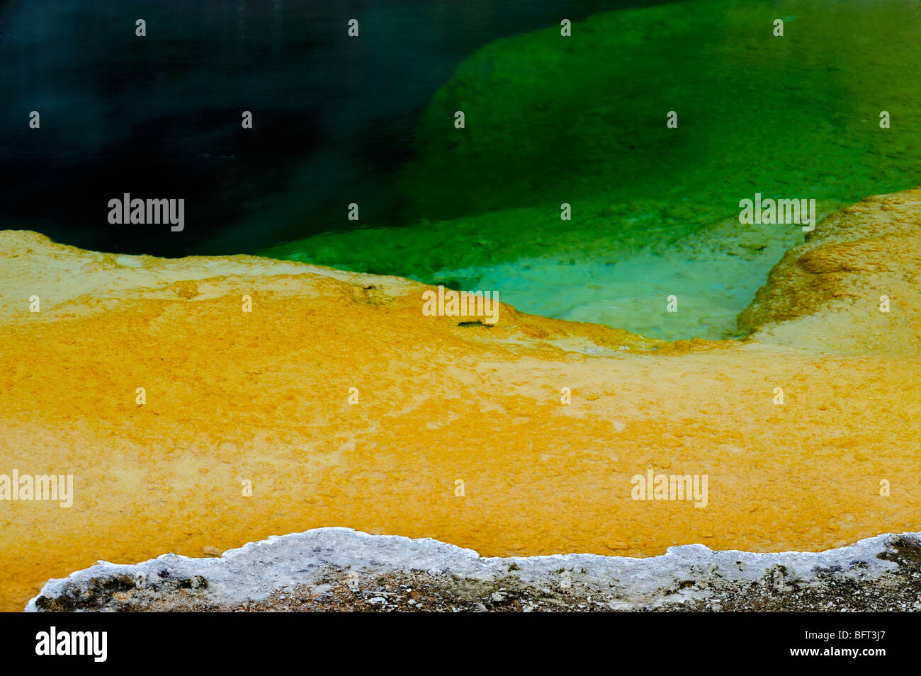 Emerald Pool with algal and bacterial colonies, Yellowstone National ...