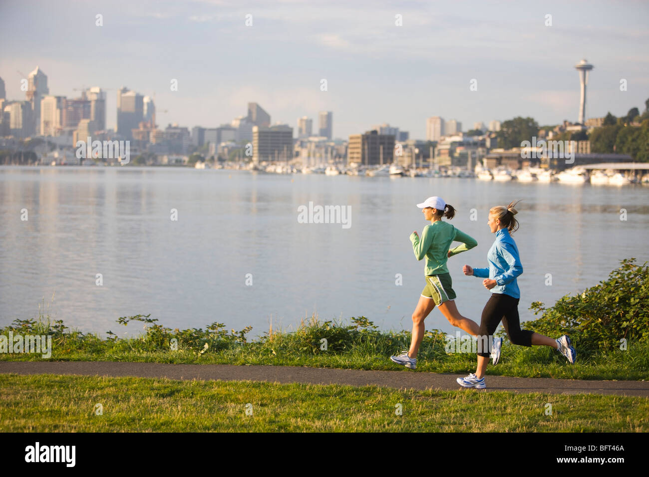 Women Running, Lake Union, Seattle, Washington, USA Stock Photo - Alamy
