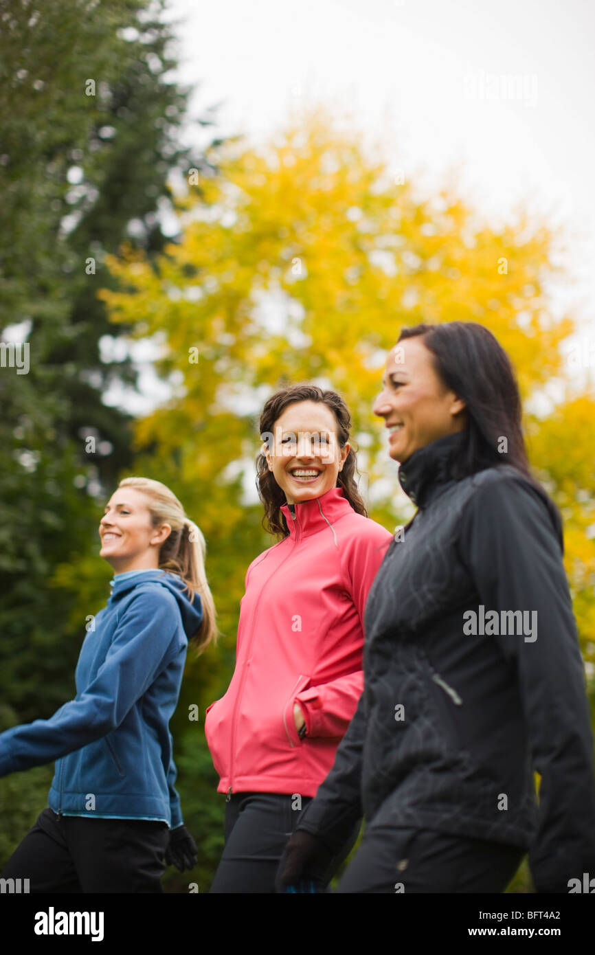 Women Walking in Autumn Stock Photo - Alamy