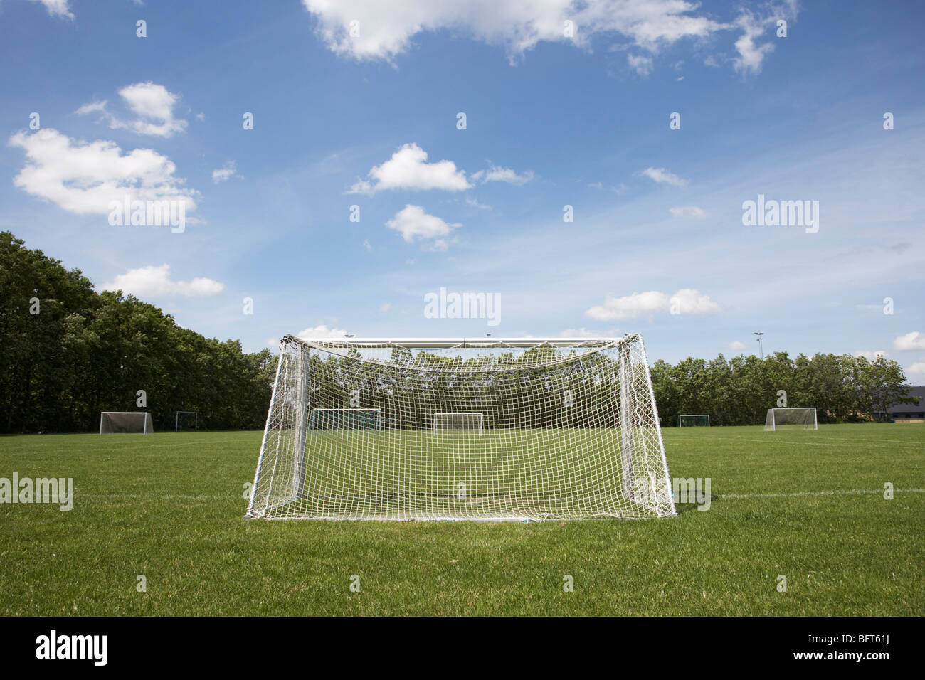 Football open goal sky hi-res stock photography and images - Alamy