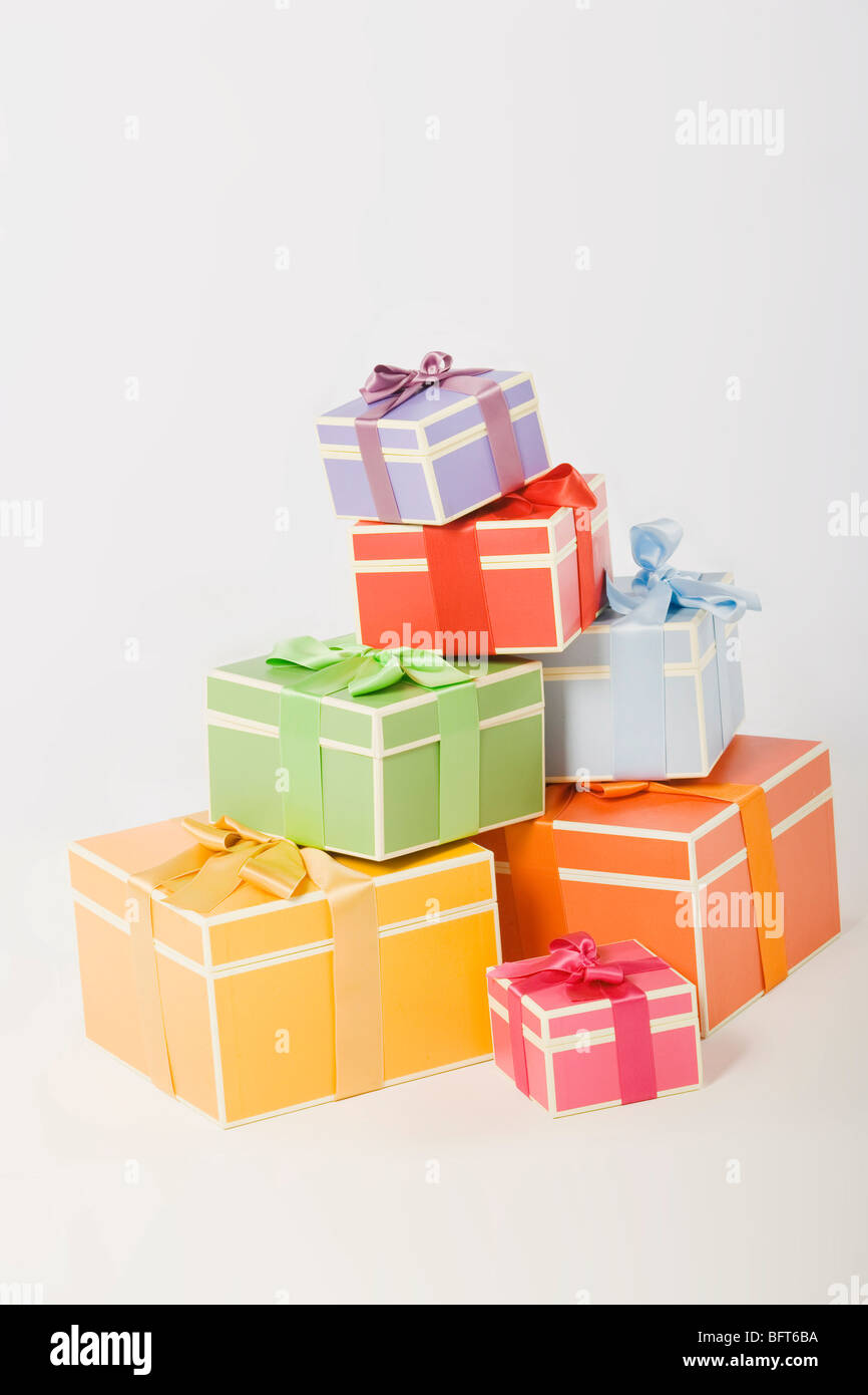 Stack of Gifts Stock Photo - Alamy