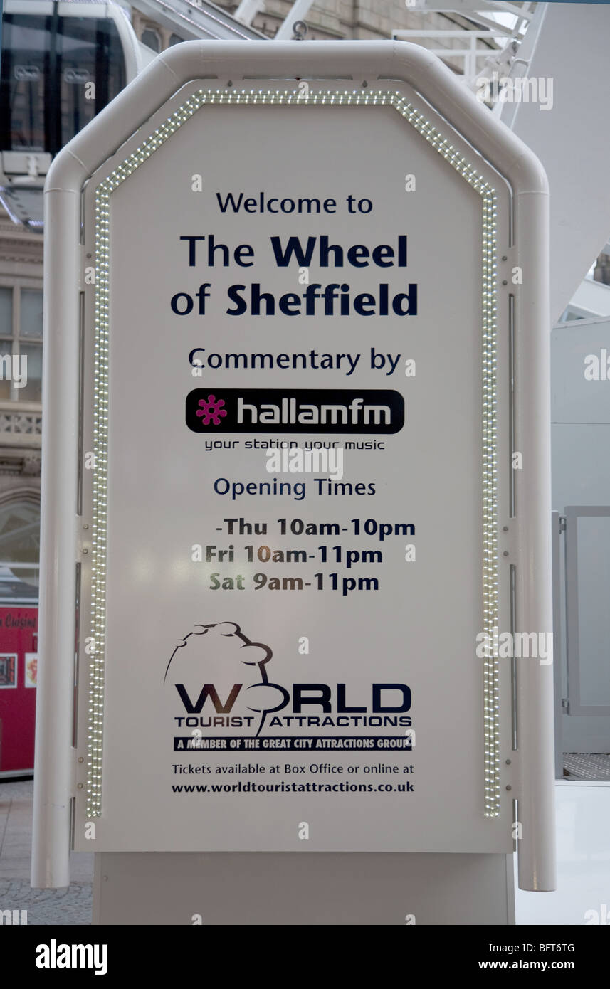 The big wheel, the Sheffield Eye, on Fargate, Sheffield, South ...