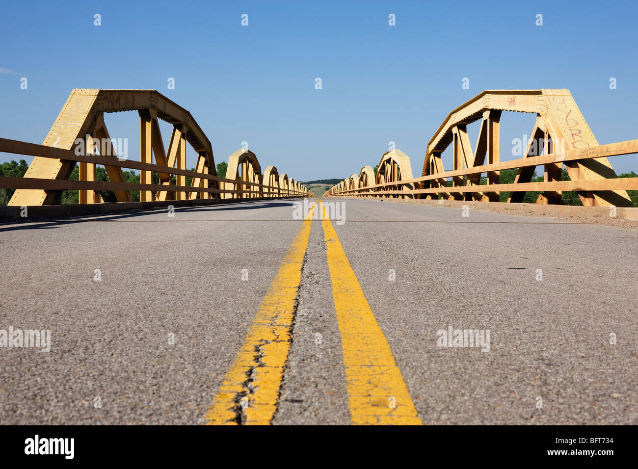 The Pony Bridge Over the Canadian River, Route 66, Oklahoma, USA Stock ...