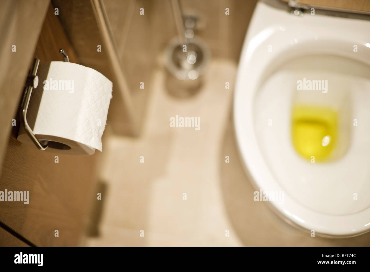 Urine in Toilet Stock Photo - Alamy