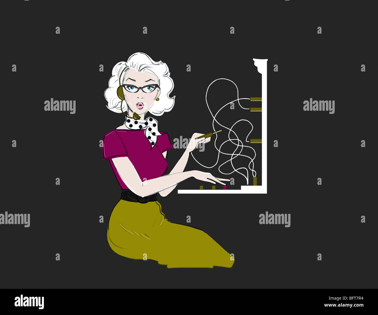 1950s telephone operator hi-res stock photography and images - Alamy