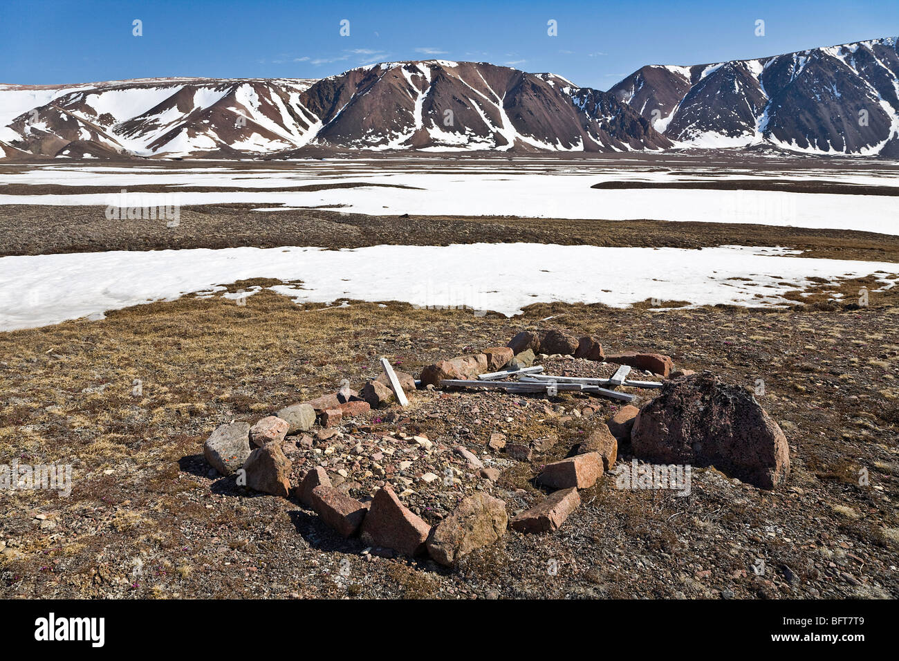 Inuit Grave Site, Craig Harbour, Ellesmere Island, Nunavut, Canada ...