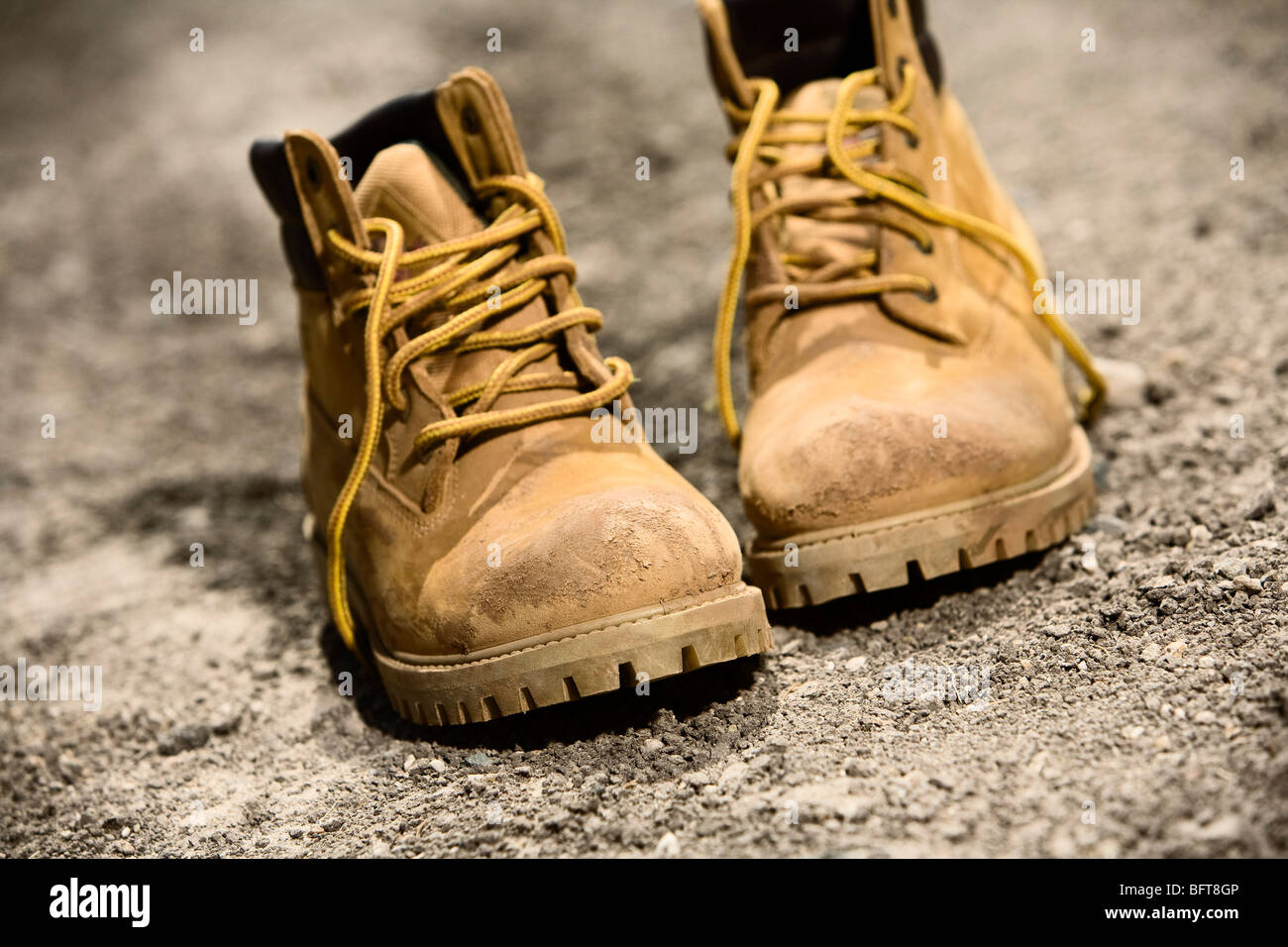 Muddy construction boots hi-res stock photography and images - Alamy