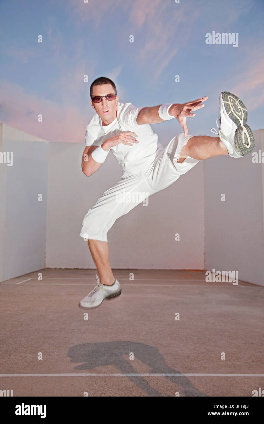 Man Jumping Up in the Air Stock Photo - Alamy