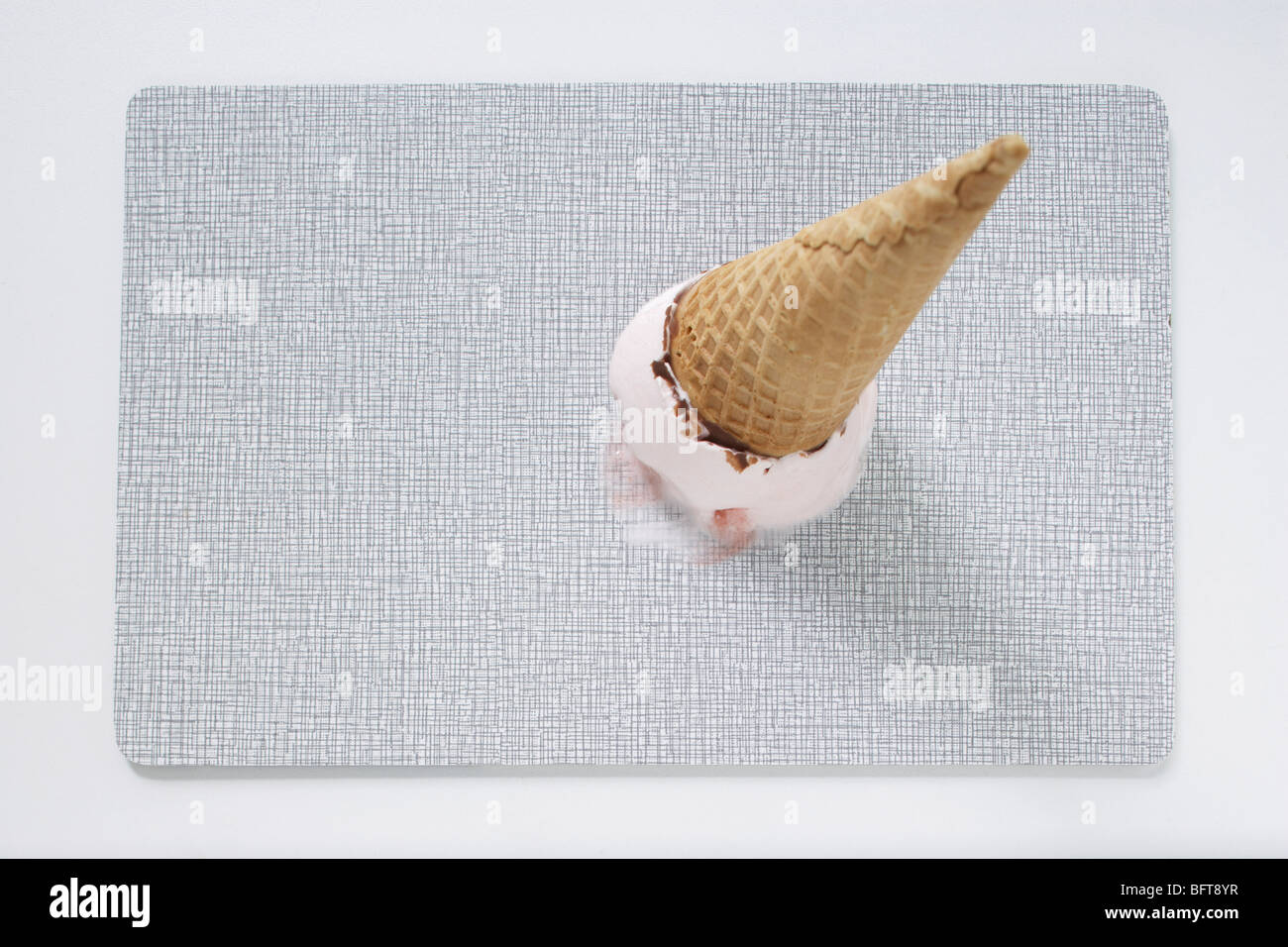 Dropped Ice Cream Cone Stock Photo - Alamy