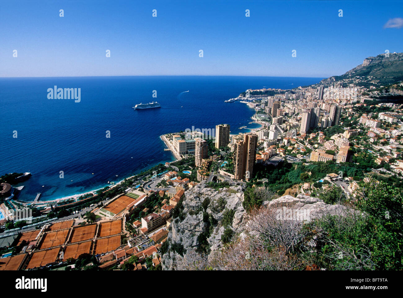 Overhead view of the Principality of Monaco Stock Photo - Alamy