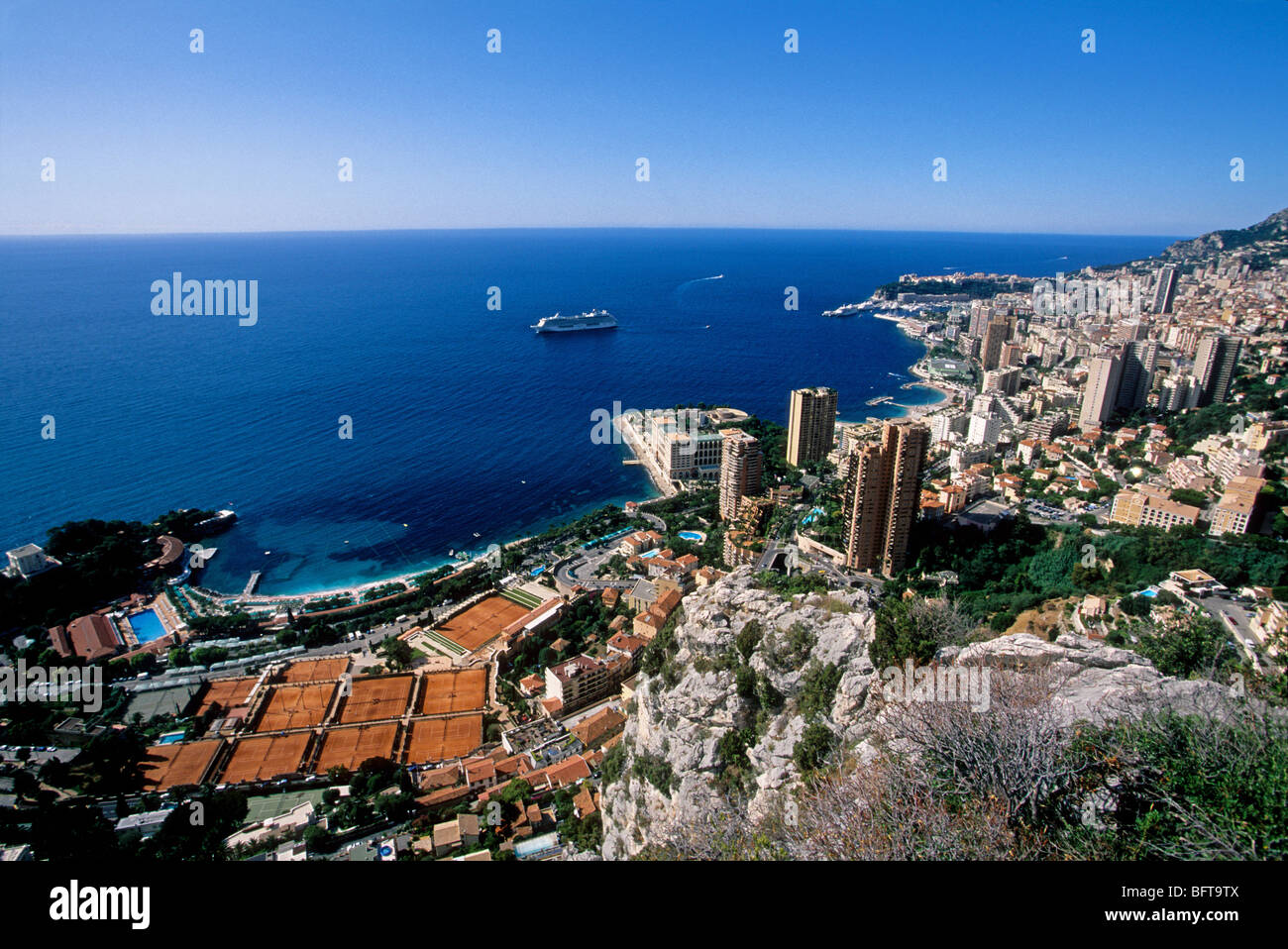 Overhead view of the Principality of Monaco Stock Photo - Alamy