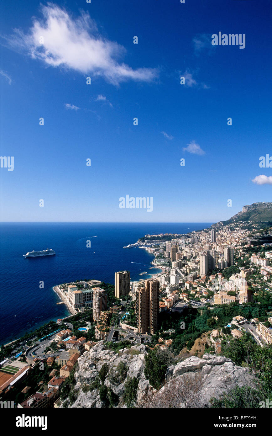 Overhead view of the Principality of Monaco Stock Photo - Alamy
