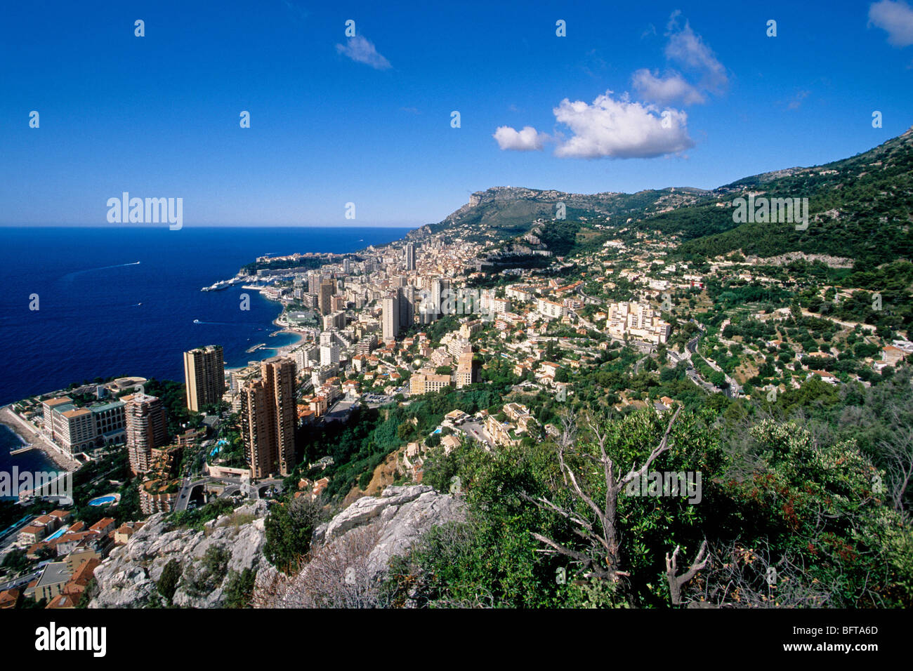 Overhead view of the Principality of Monaco Stock Photo - Alamy