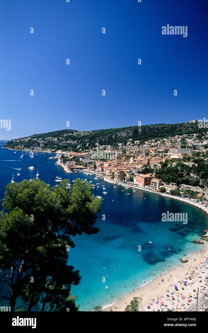 The wonderful view above the Villefranche sur mer bay Stock Photo - Alamy