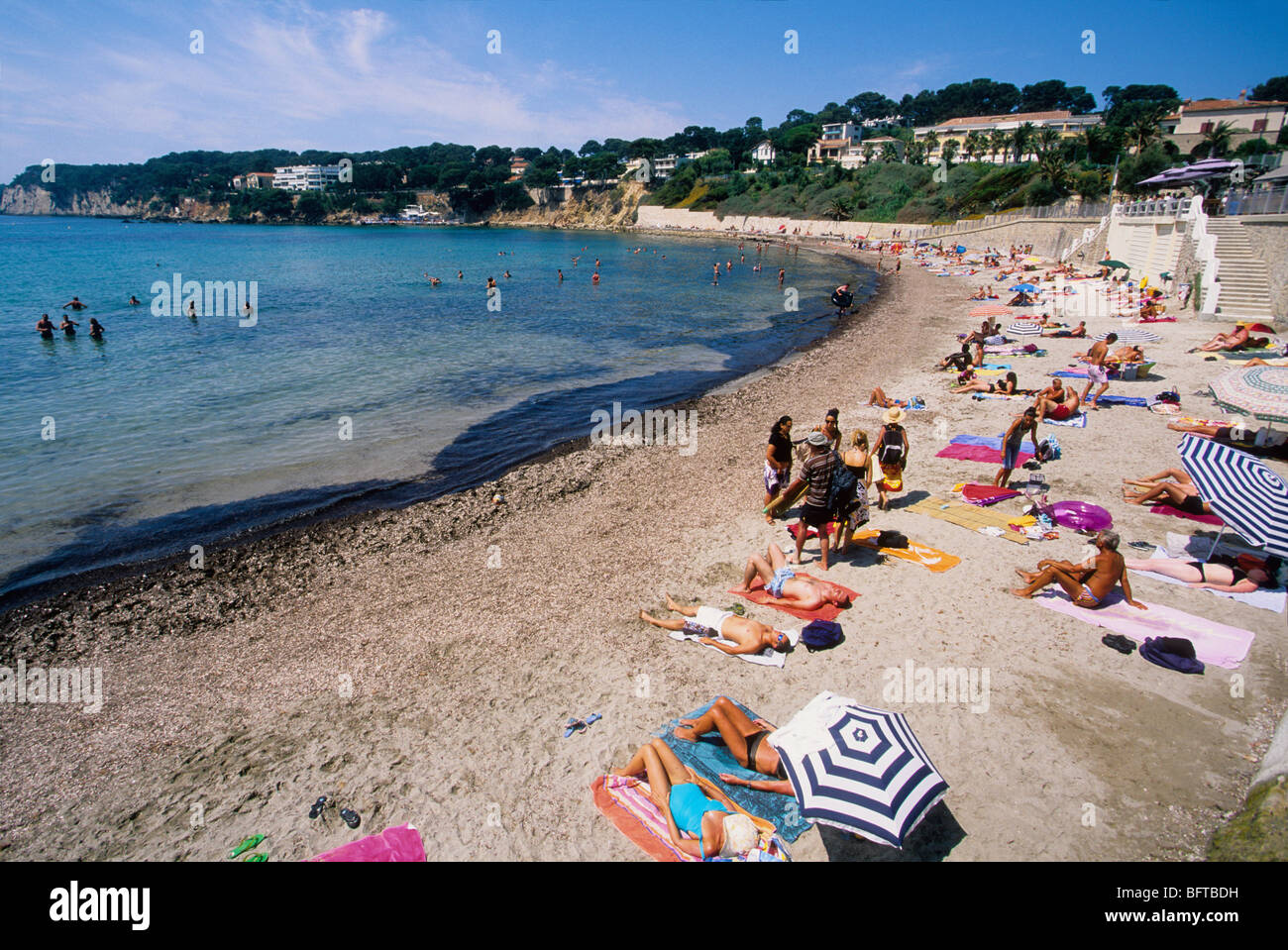 The beach of Portissol near Sanary Stock Photo - Alamy