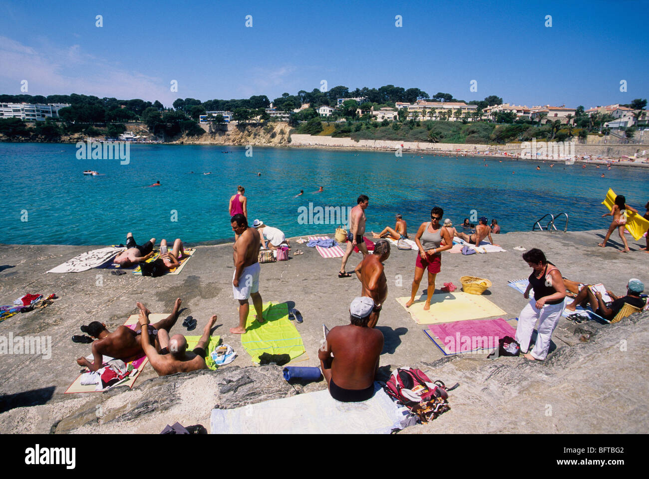 The beach of Portissol near Sanary Stock Photo - Alamy