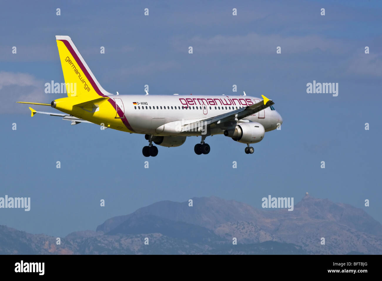 An Airbus A319 of the German low cost operator German Wings Stock Photo ...