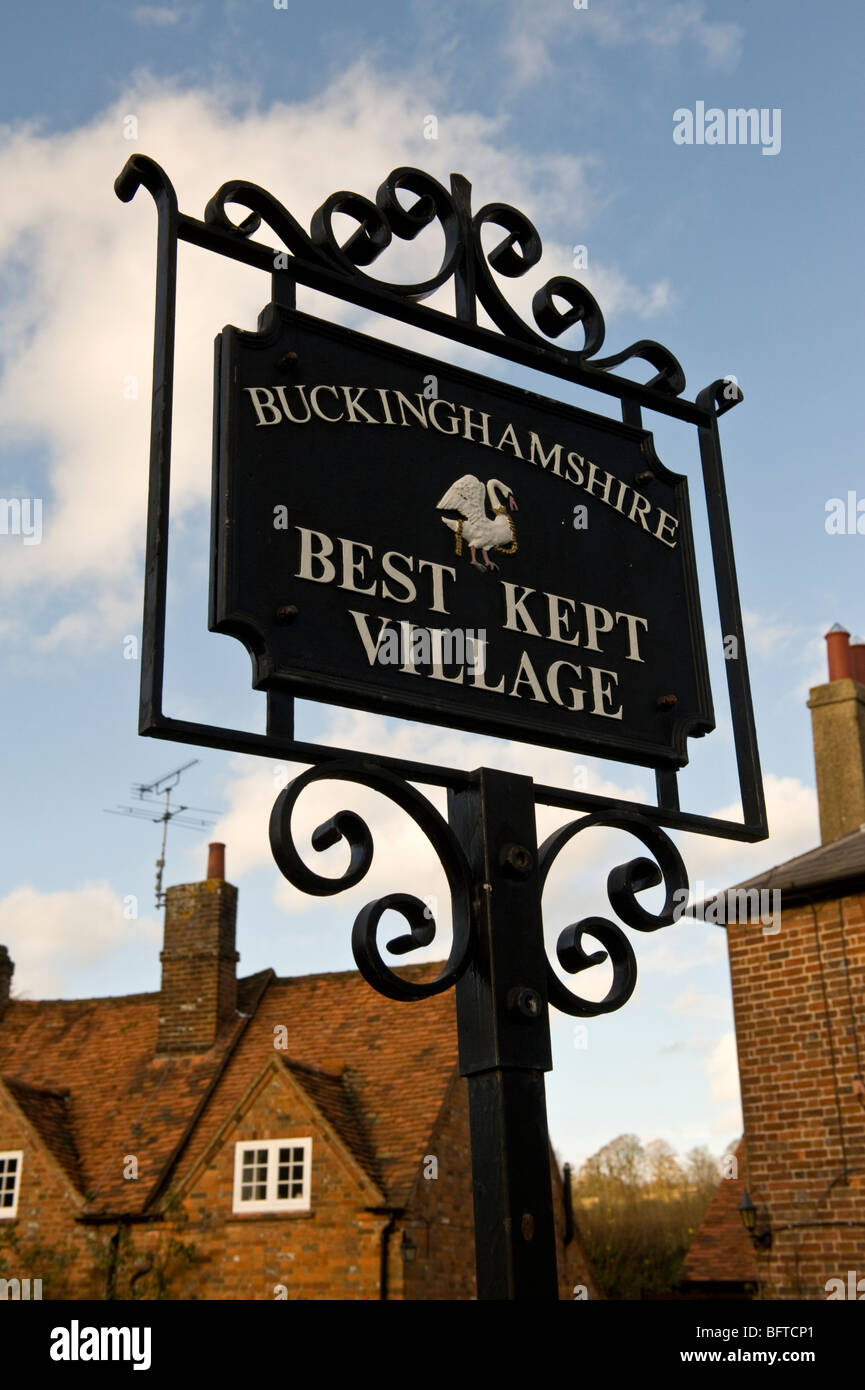 Buckinghamshire best kept village sign in Little Missenden village ...