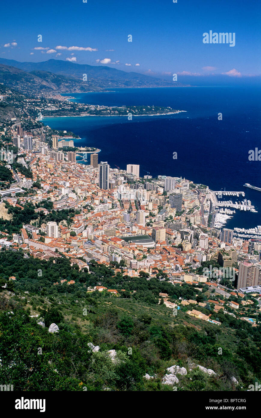Overhead view of the Principality of Monaco Stock Photo - Alamy