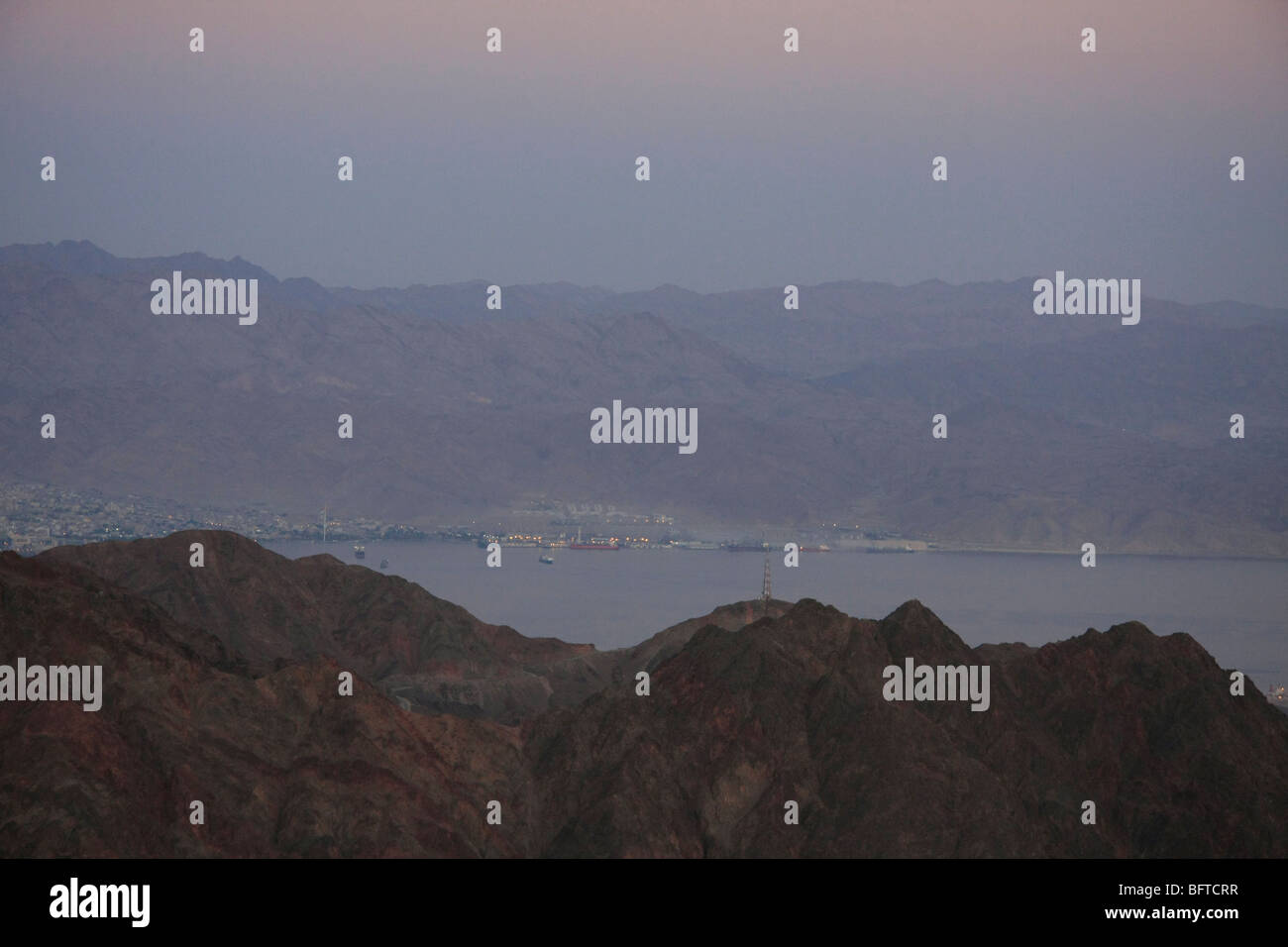 Israel, Eilat Mountains, a view of Mount Shlomo from Mount Yoash Stock ...