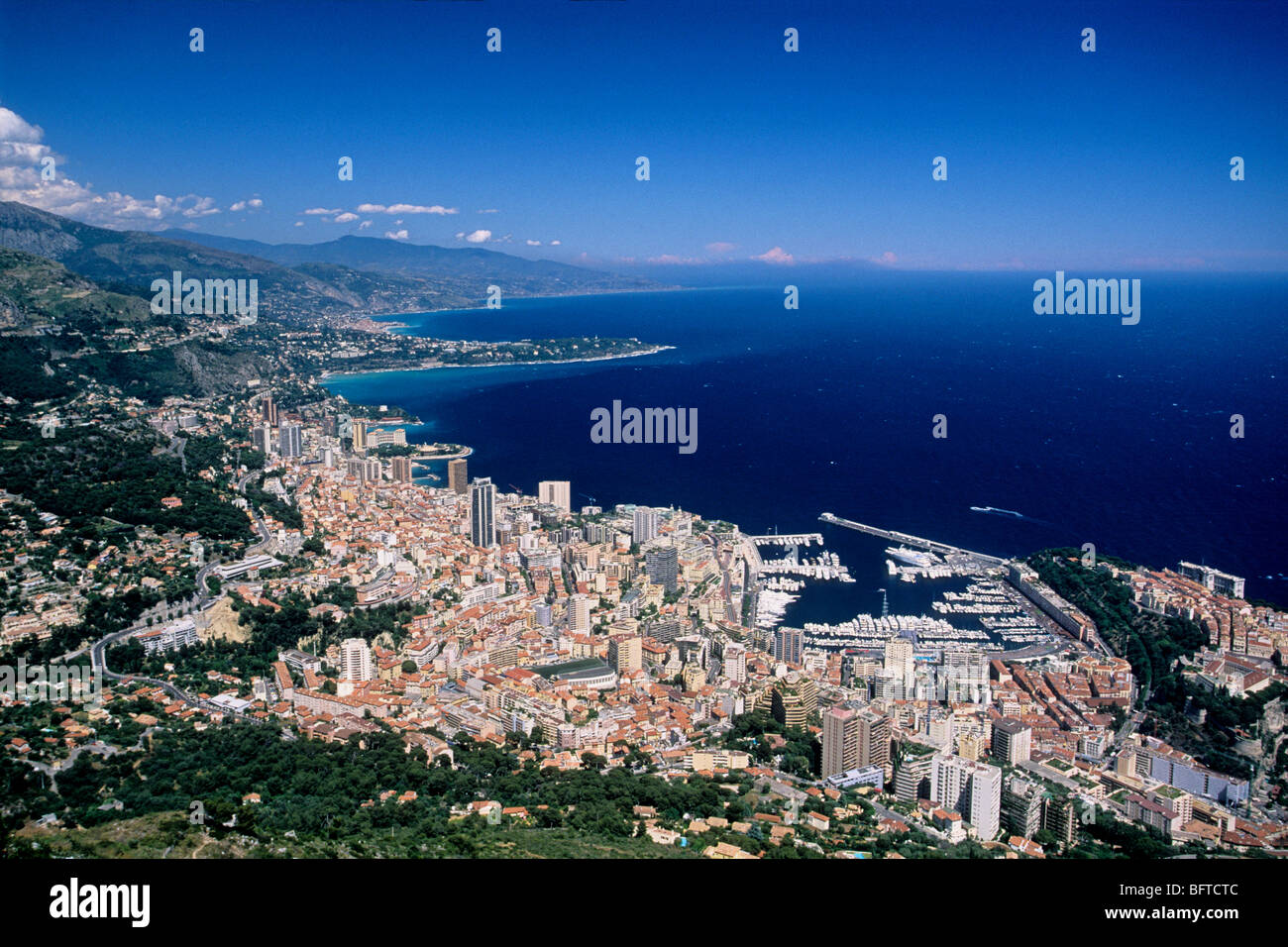 Overhead view of the Principality of Monaco Stock Photo - Alamy