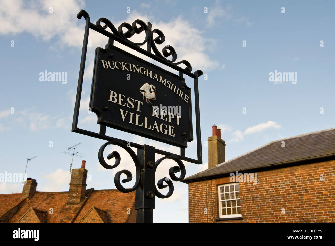 Buckinghamshire best kept village sign in Little Missenden village ...