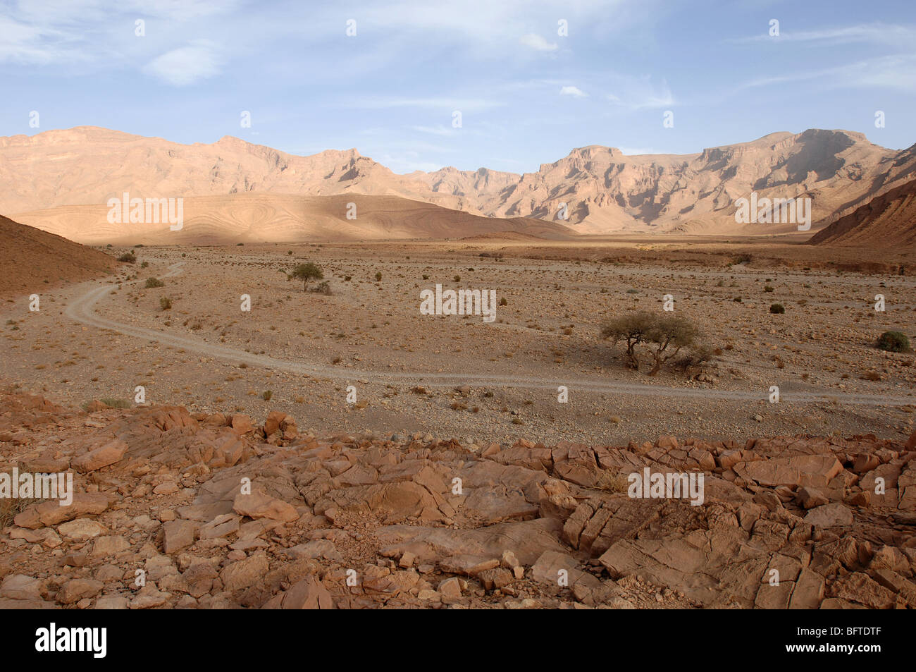A landscape view near Sahara desert Border in Morocco Stock Photo - Alamy
