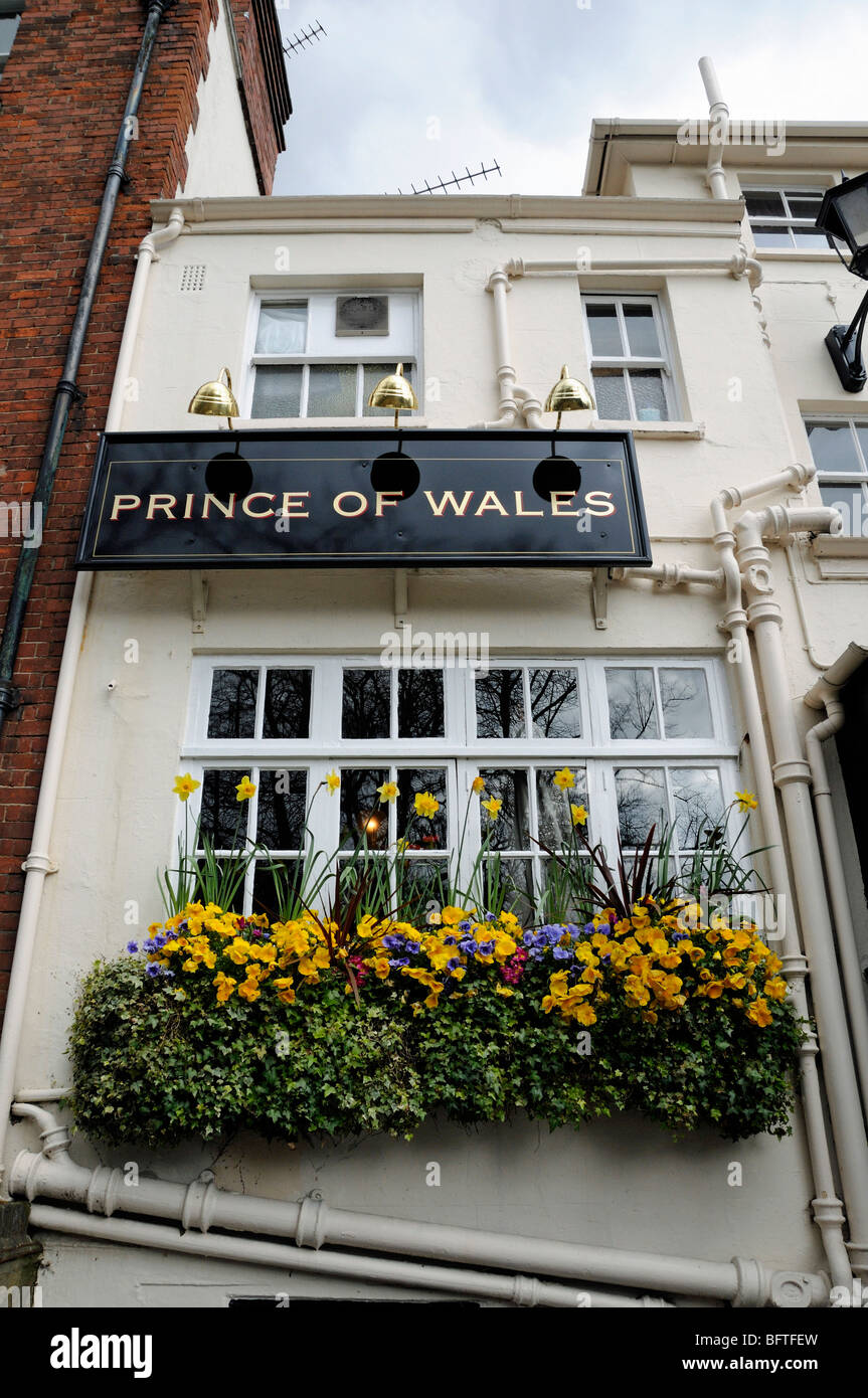 Prince of Wales Pub with window box taken from Pond Square Highgate ...